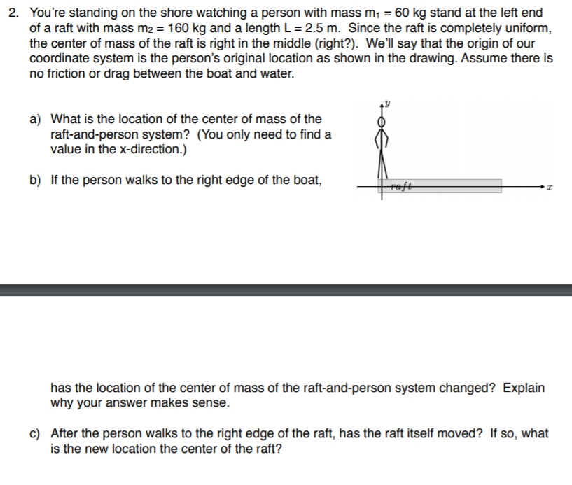 Solved 2. You're standing on the shore watching a person | Chegg.com