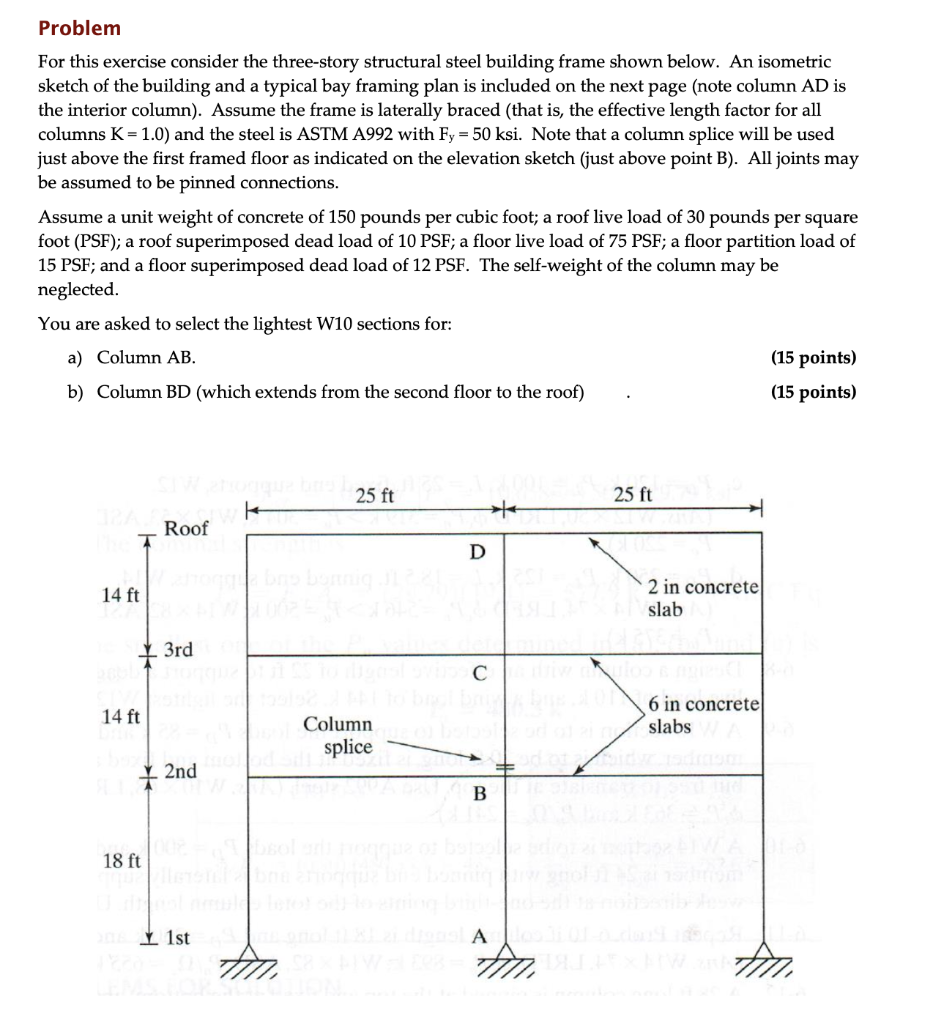 Solved Problem For this exercise consider the three-story | Chegg.com