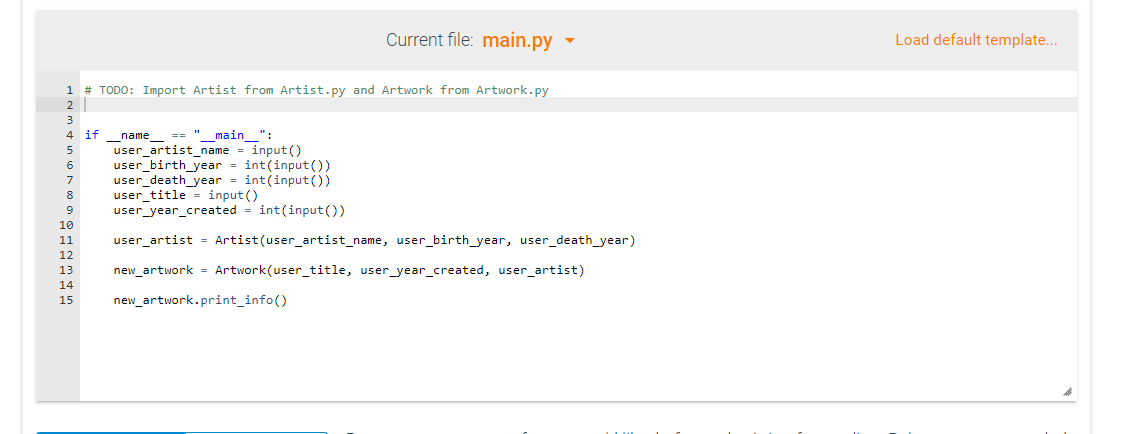 Solved Current file: main.py Load default template... _name_ | Chegg.com