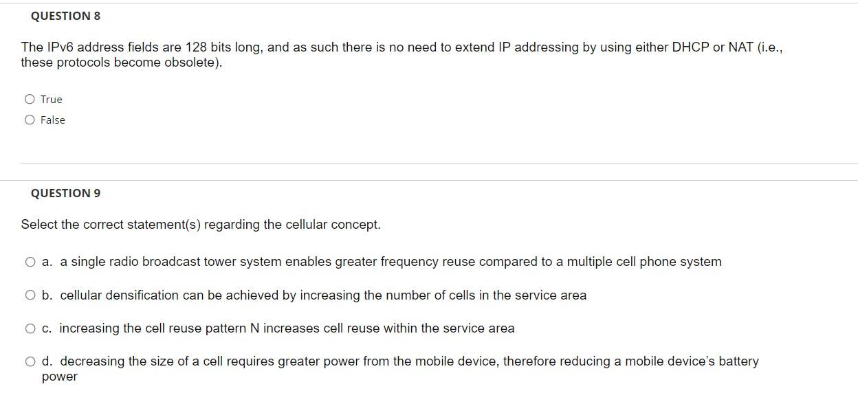 Solved QUESTION 6 Given the IPv4 address in CIDR notation | Chegg.com
