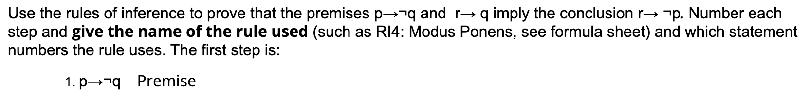 Solved Use the rules of inference to prove that the premises | Chegg.com