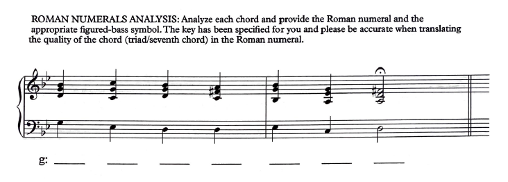 ROMAN NUMERALS ANALYSIS: Analyze each chord and | Chegg.com