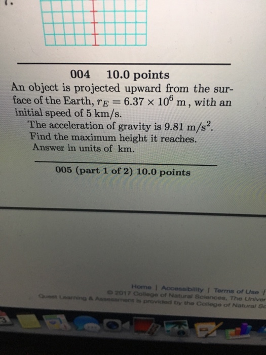 Solved An object is projected upward from the surface of the | Chegg.com
