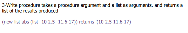 Solved 3-Write procedure takes a procedure argument and a | Chegg.com