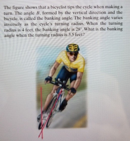 Solved The figure shows that a bicyclist tips the cycle when | Chegg.com