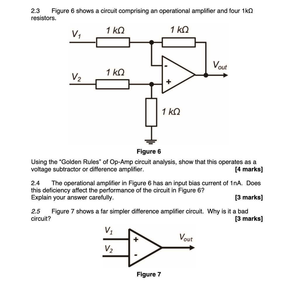 Solved Figure6 shows a circuit comprising an operational | Chegg.com