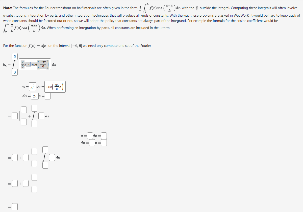 Solved Note: The formulas for the Fourier transform on half | Chegg.com