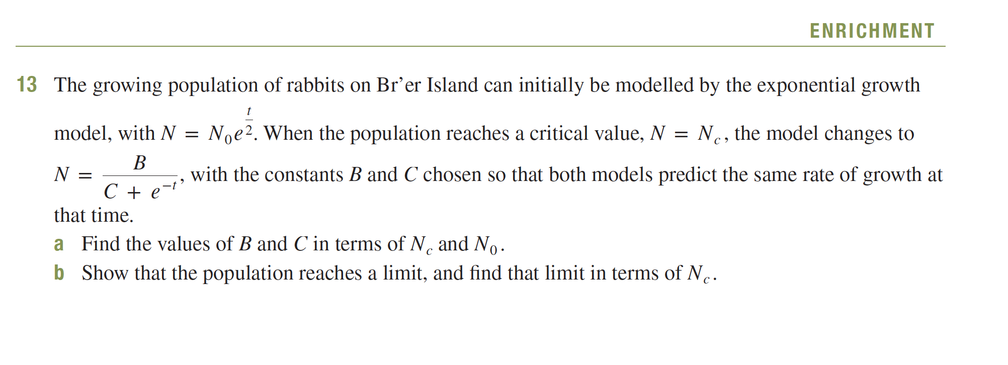 Solved The growing population of rabbits on Br 'er Island | Chegg.com