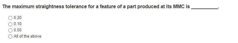 Solved The maximum straightness tolerance for a feature of a | Chegg.com