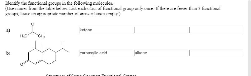 Solved Identify the functional groups in the following | Chegg.com