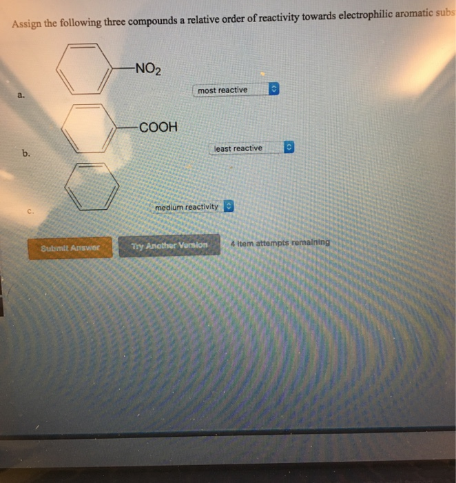 Solved Assign the following three compounds a relative order | Chegg.com Solved Assign the following three compounds a relative order | Chegg.com