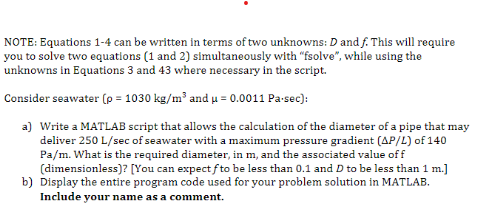 Solved Problem #1 (10 points) Modeling liquid flow through a | Chegg.com