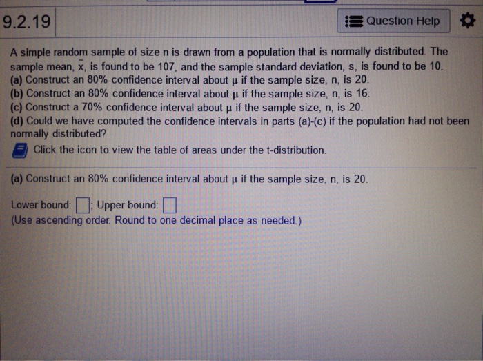 Solved A simple random sample of size n is drawn from a | Chegg.com