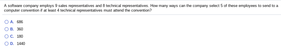 Solved A software company employs 9 sales representatives | Chegg.com