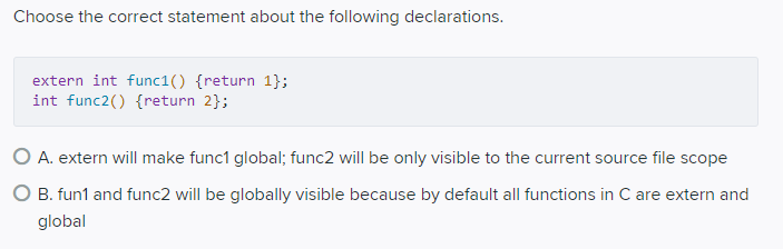 Solved Choose the correct statement about the following | Chegg.com