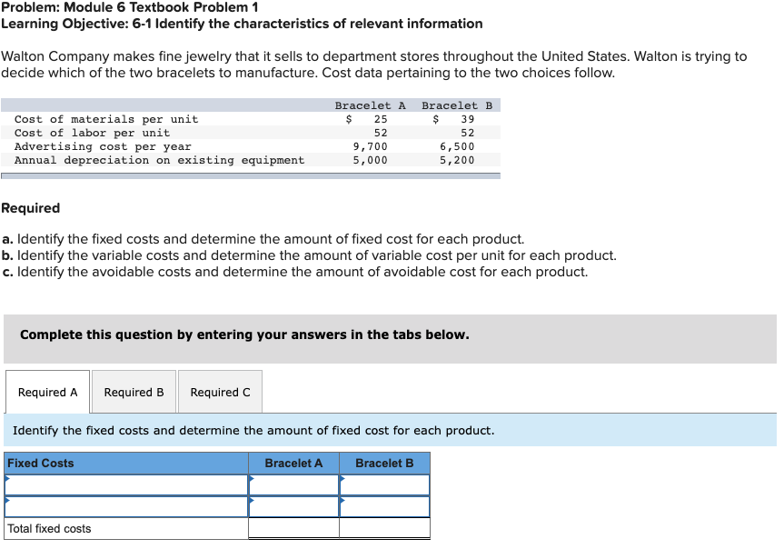 Solved Problem: Module 6 Textbook Problem 1 Learning | Chegg.com