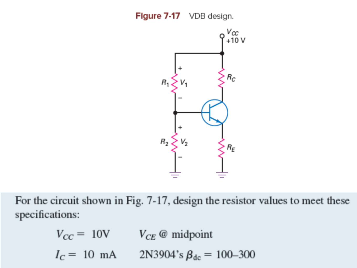 Solved Figure 7-17 VDB design. For the circuit shown in Fig. | Chegg.com