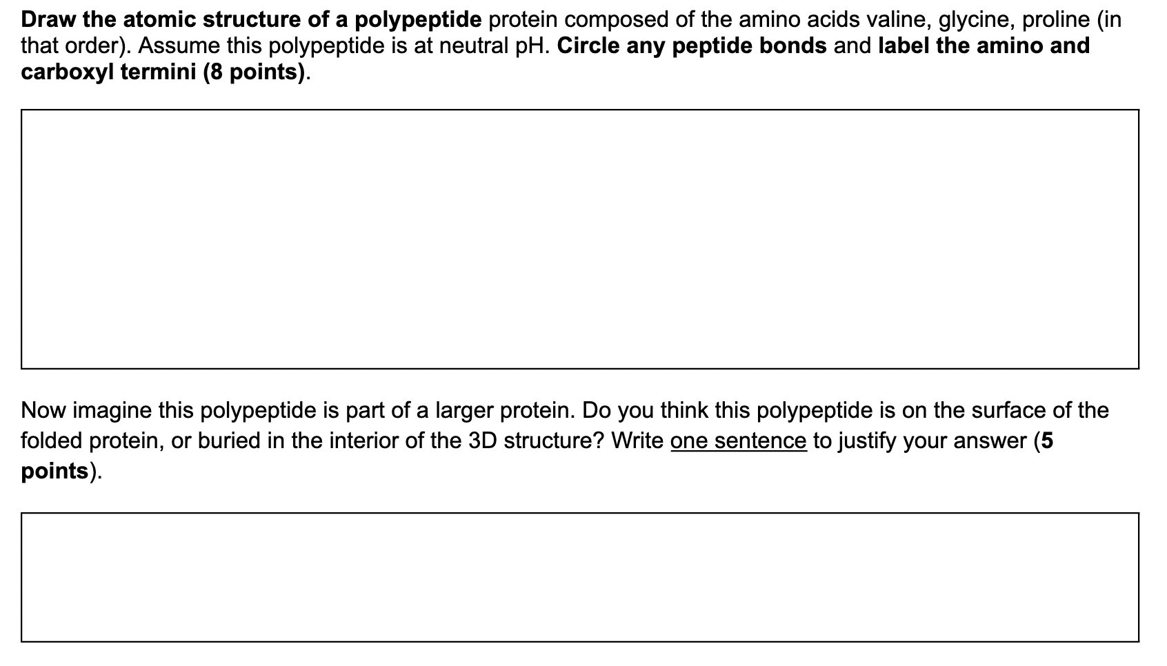 Solved Draw the atomic structure of a polypeptide protein | Chegg.com