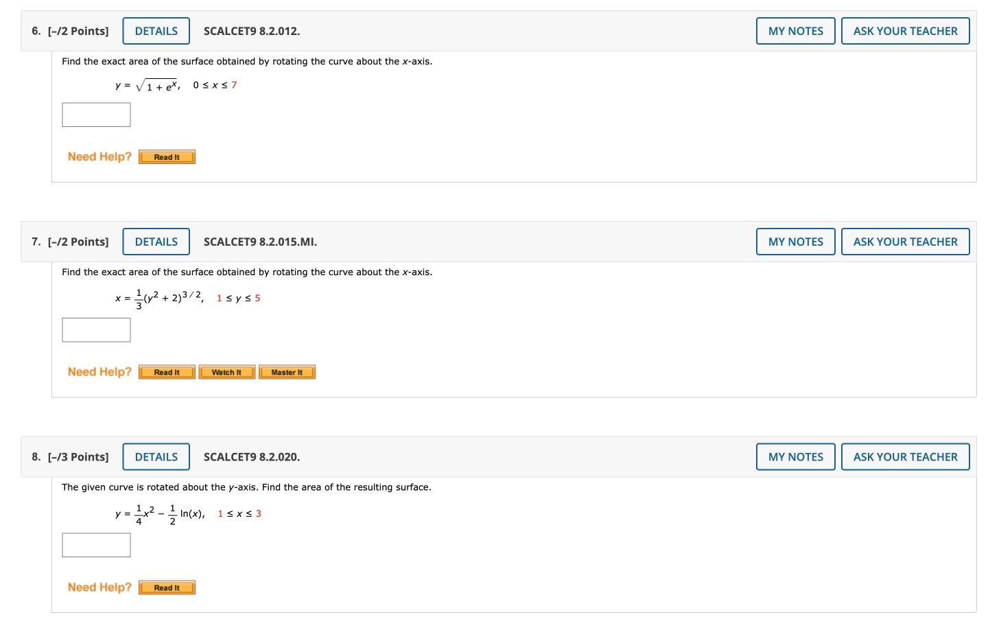 Solved Find the exact area of the surface obtained by | Chegg.com