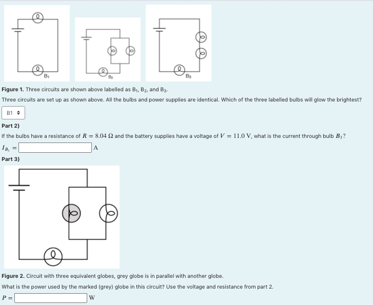 Solved Figure 1. Three circuits are shown above labelled as | Chegg.com