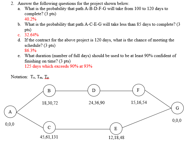 Answers In Red Need Work To Show How To Solve Do Chegg