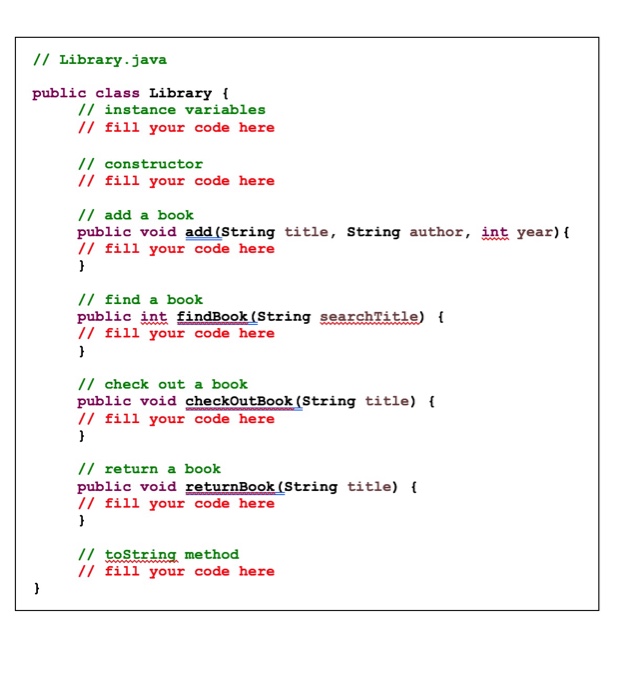 Solved This assignment involves the development of a library | Chegg.com