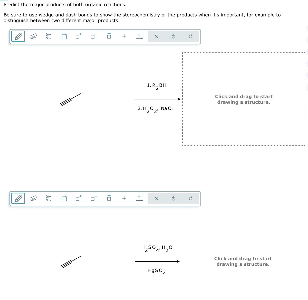 Solved Predict the major products of both organic reactions. | Chegg.com