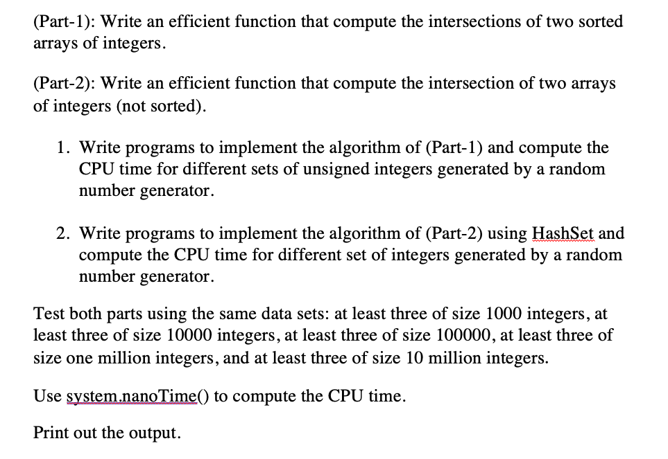 Solved (Part-1): Write an efficient function that compute | Chegg.com