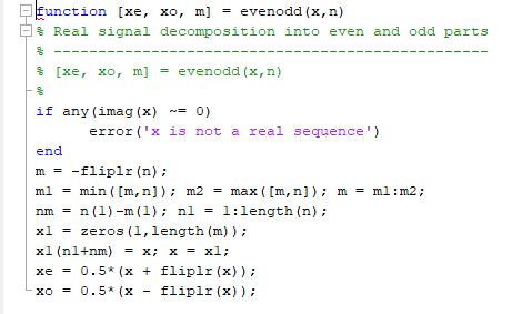 Solved I'm not sure if you would need the evenodd function I | Chegg.com