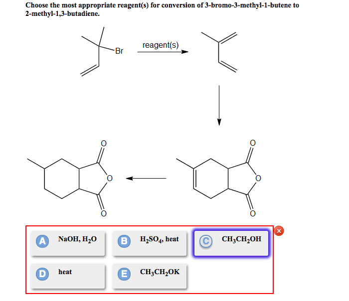 Solved Choose the most appropriate reagent(s) for conversion | Chegg.com