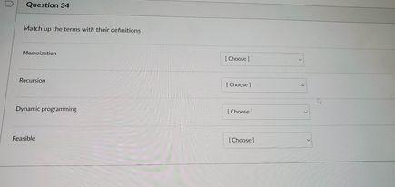 Match up the bermos with eheir definitions. | Chegg.com