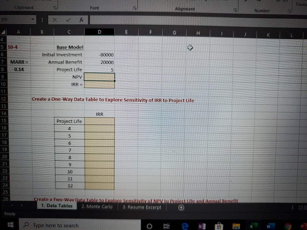 Solved Form Clipboard Font Number D9 и А в c | D | E | F G н | Chegg.com