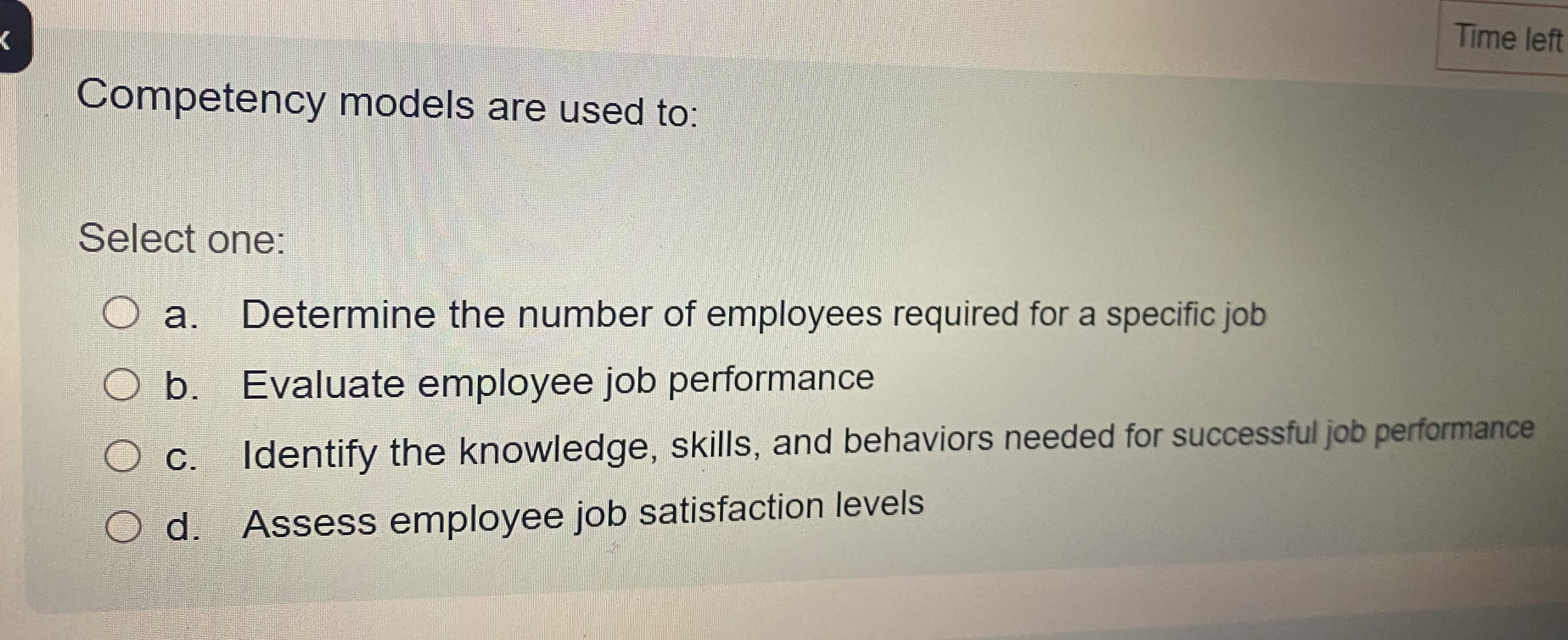 Solved Competency models are used to:Select one:a. | Chegg.com
