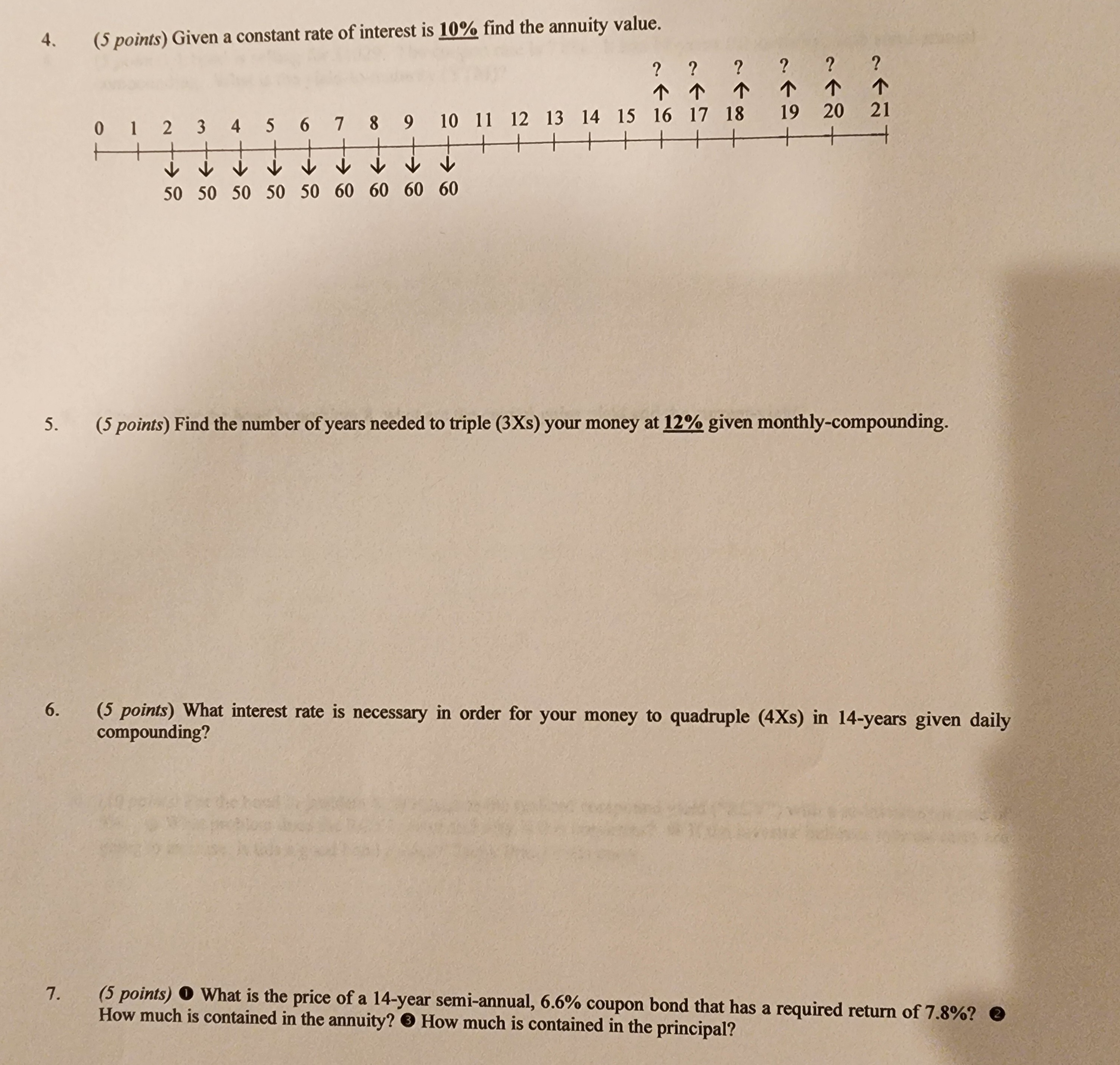 Solved 4) ﻿Given a constant rate of interest is 10% ﻿find | Chegg.com