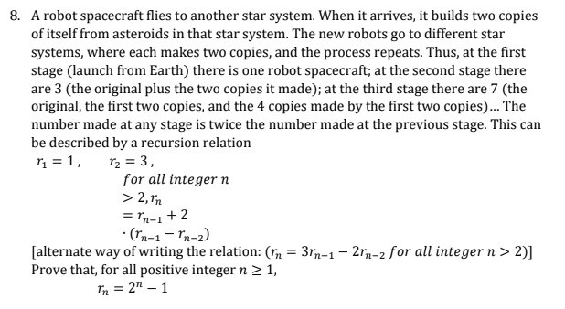 Solved 8. A robot spacecraft flies to another star system. | Chegg.com