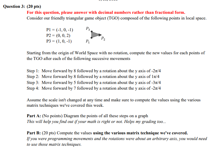 Solved 3: (20 pts) For this question, please answer with | Chegg.com