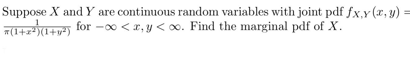 Suppose X and Y are continuous random variables with | Chegg.com