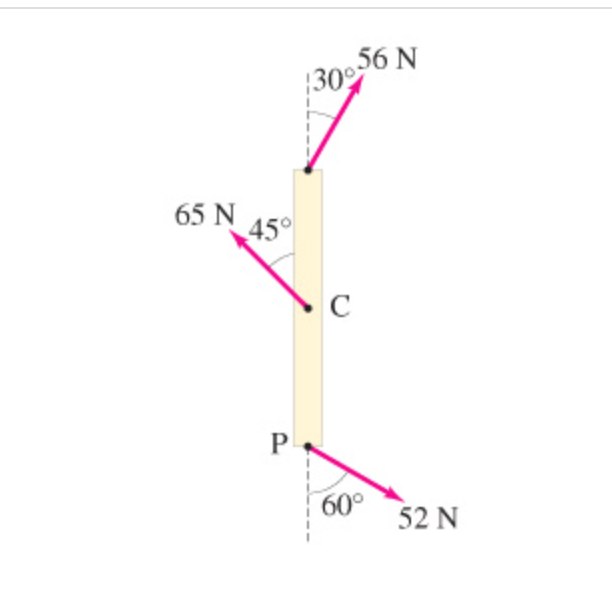 Solved Determine the net torque on the 4.5-m-long uniform | Chegg.com