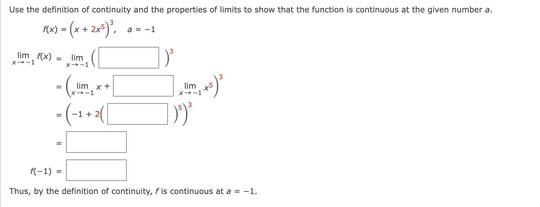 Solved Use the definition of continuity and the properties | Chegg.com