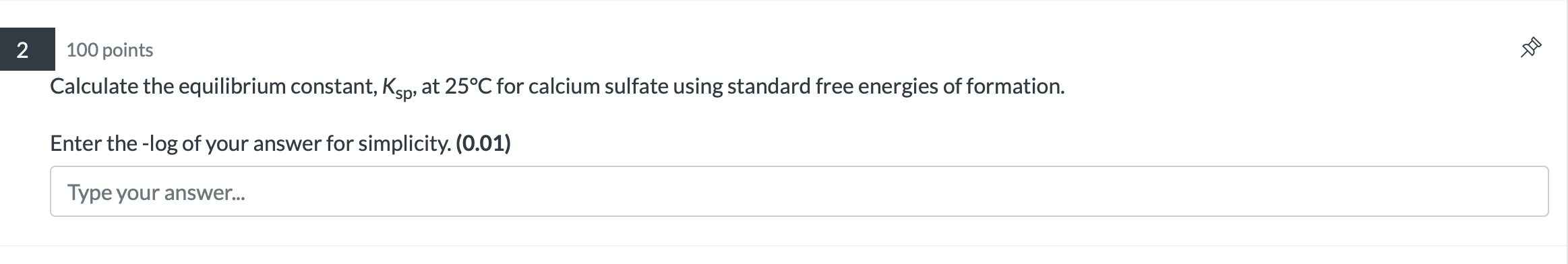Solved 100 points Calculate the equilibrium constant, Ksp, | Chegg.com