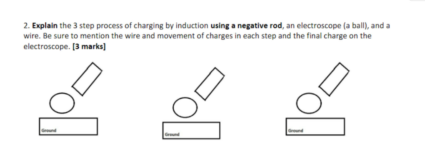 Solved 2. Explain the 3 step process of charging by | Chegg.com