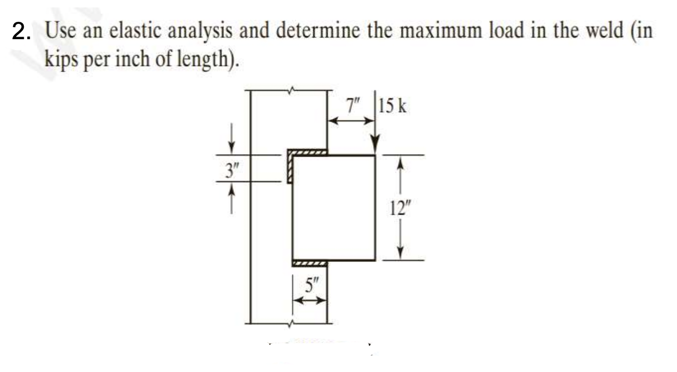 [Solved]: 2. Use an elastic analysis and determine the maxi