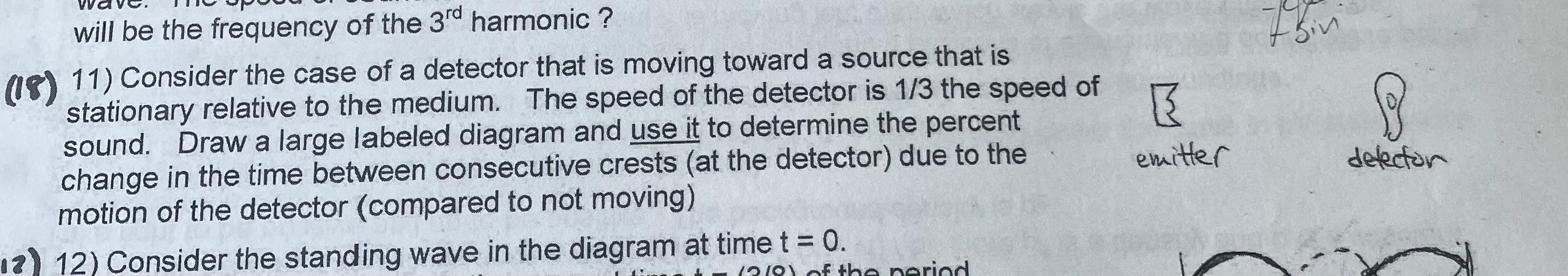 Solved consider the case of a detector that is moving toward | Chegg.com