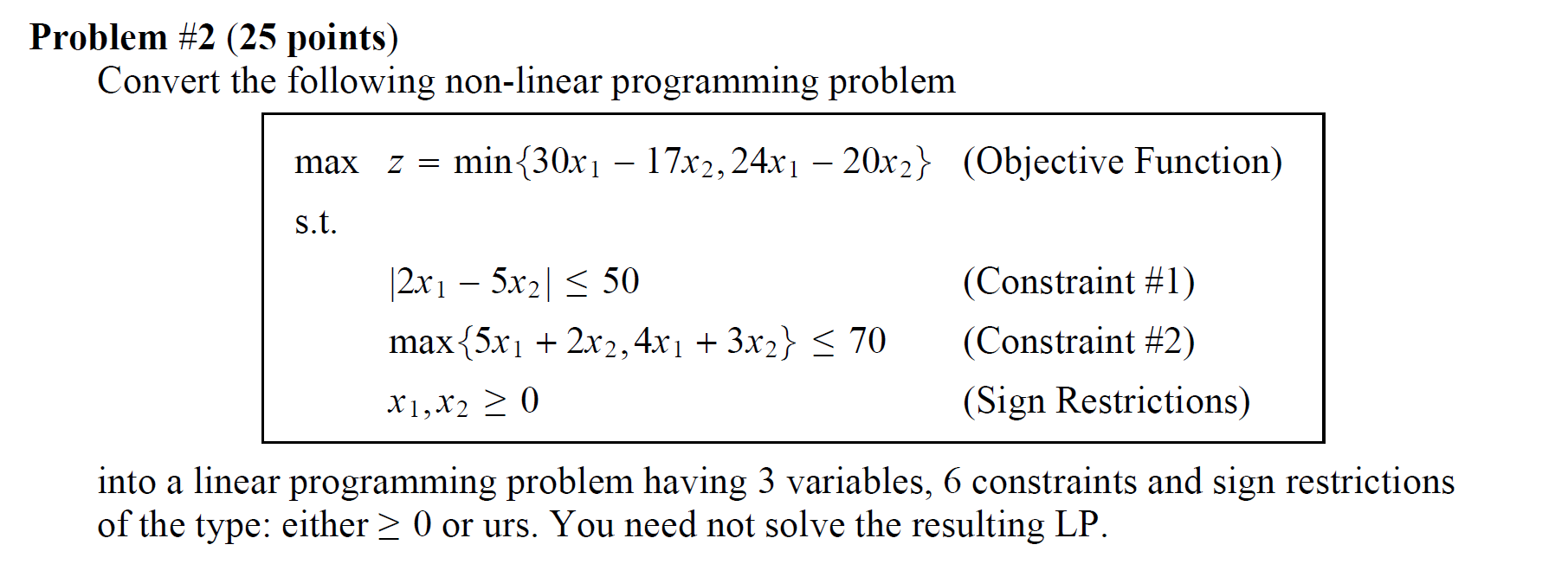 Solved Problem #2 (25 points) Convert the following | Chegg.com