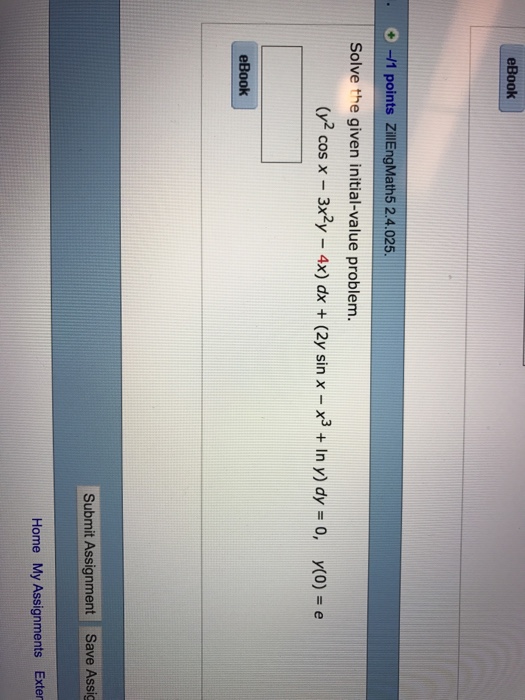 Solved Solve the given initial-value problem. (y^2 cos x - | Chegg.com