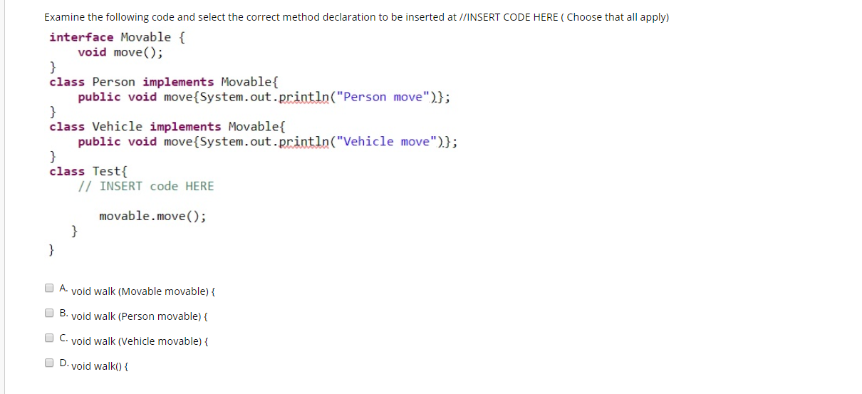 Solved Examine the following code and select the correct | Chegg.com