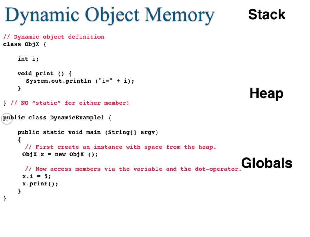 Static Object Memory Stack / A simple static object. | Chegg.com