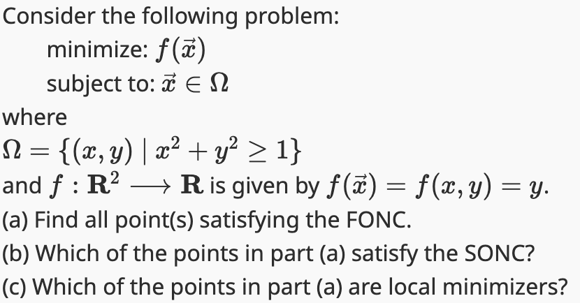 Solved Consider the following problem: minimize: f(x) | Chegg.com