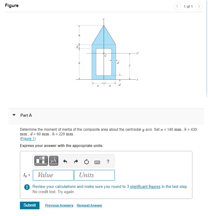 Solved FigurePart ADetermine the moment of inertia of the | Chegg.com