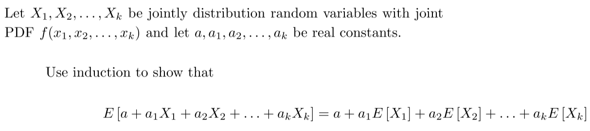 Solved Let \\( X_{1}, X_{2}, \\ldots, X_{k} \\) be jointly | Chegg.com